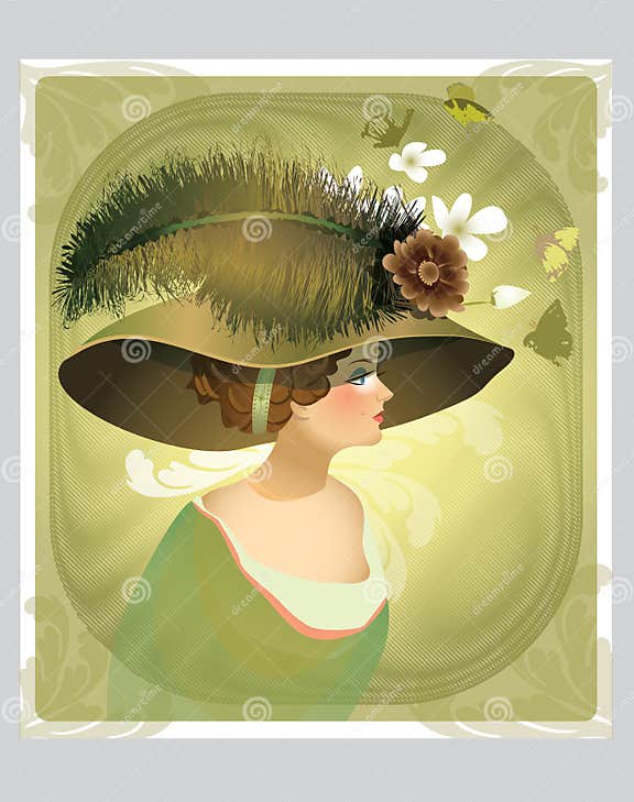 Vintage victorian lady stock vector. Illustration of arrogant - 19752446