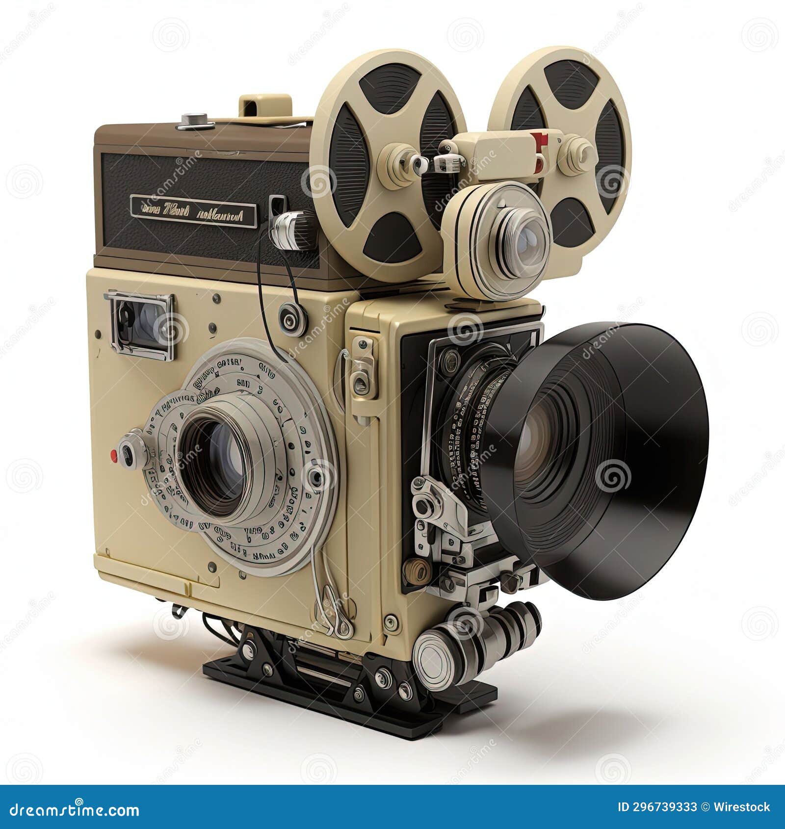 Vintage Video Camera on a White Background Stock Illustration ...