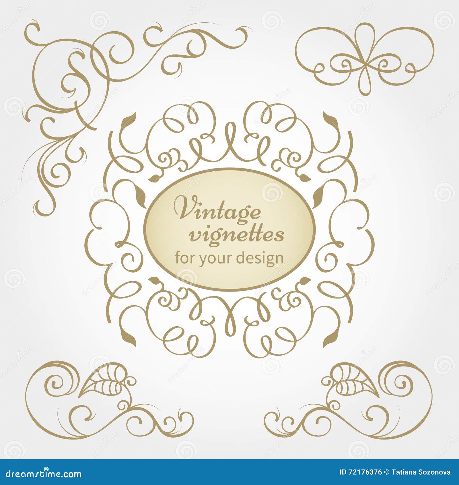 Vintage Vignettes and Frames Stock Vector - Illustration of decorative ...