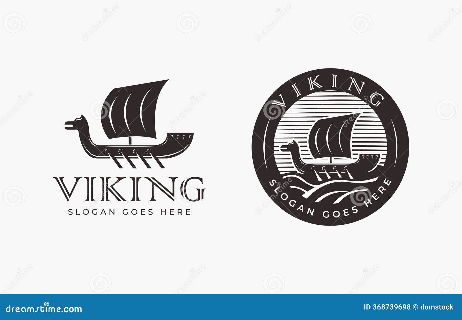 Vintage Viking Labels Vector Illustration | CartoonDealer.com #208738666