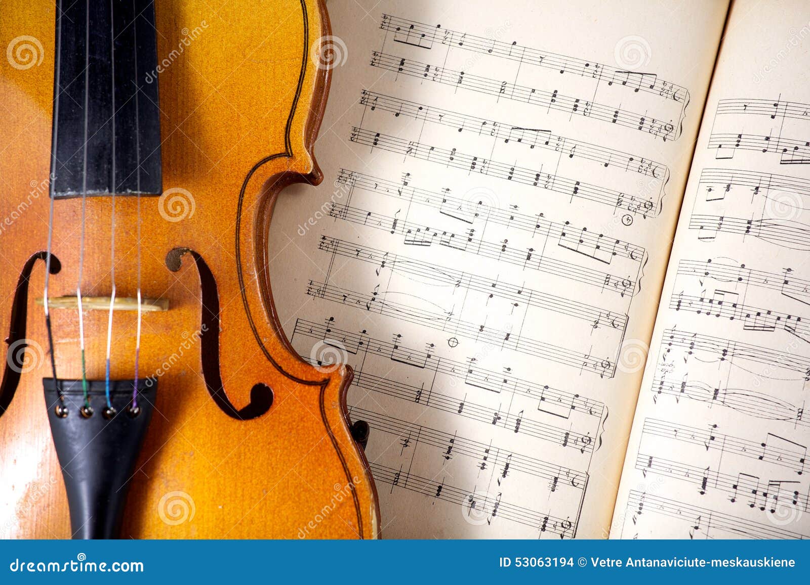 Vintage Viola on Sheet Music Stock Photo - Image of design, orchestra ...