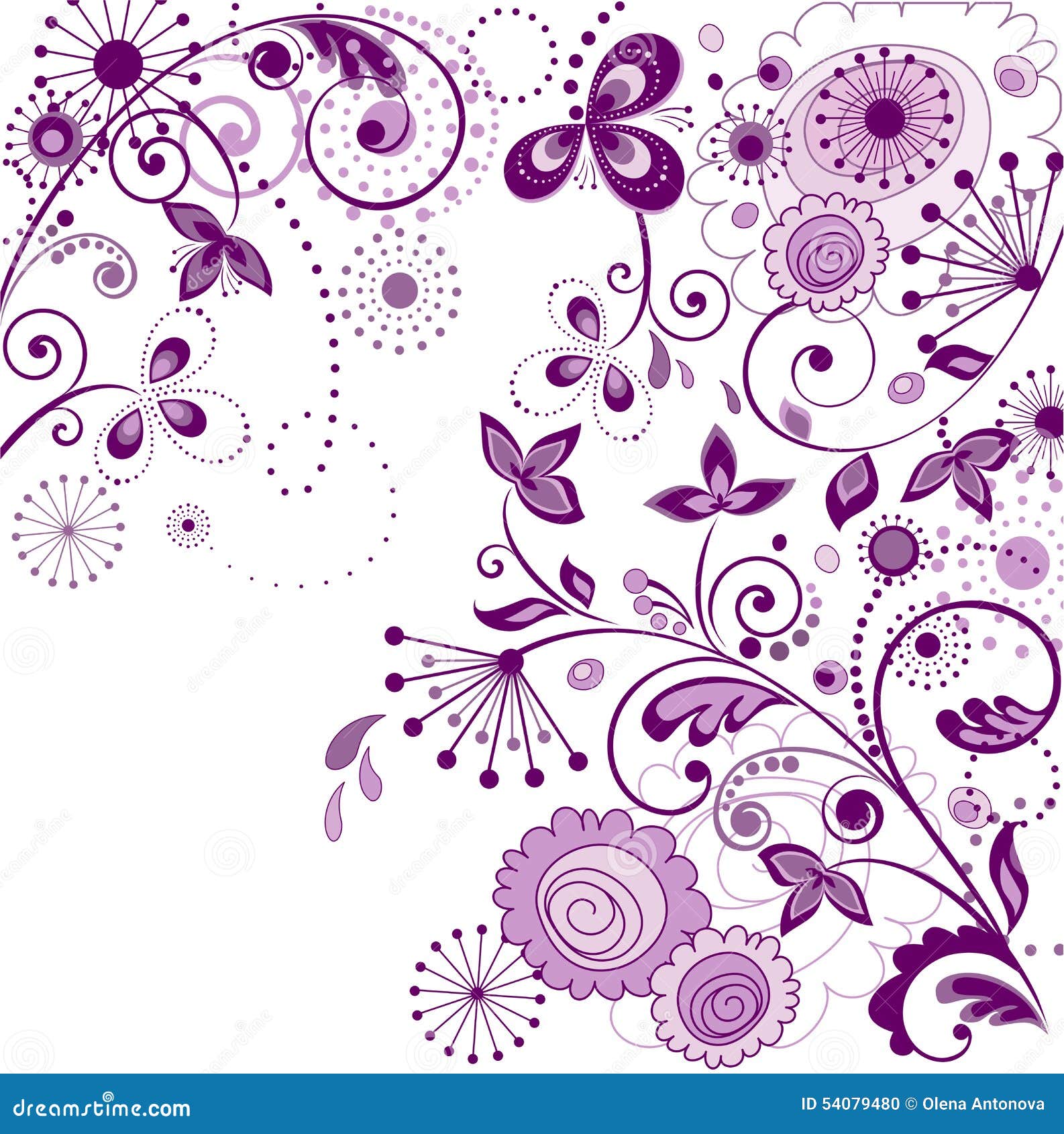 Vintage violet card stock vector. Illustration of decoration - 54079480