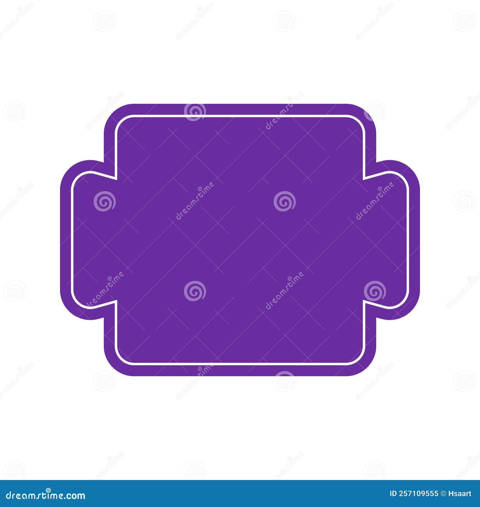 Vintage Violet Decorative Hand Draw Shape Stock Vector - Illustration ...