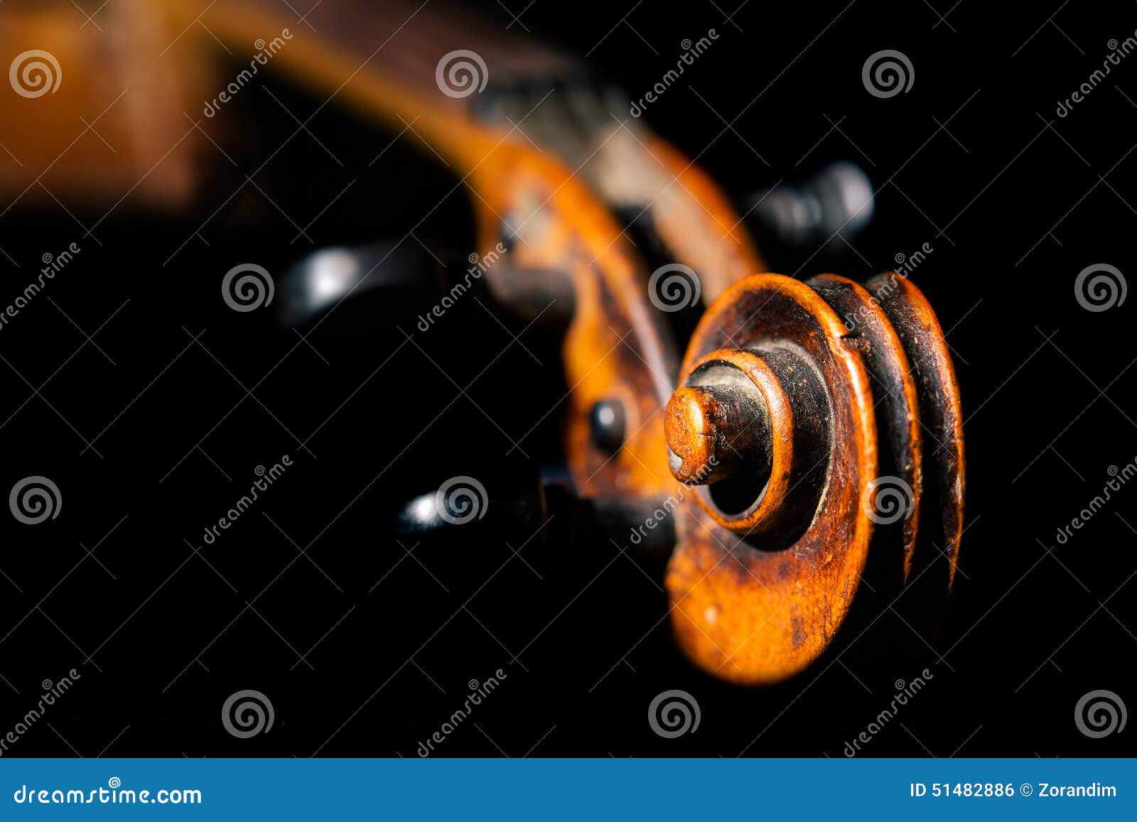 Vintage Violin on Black Background Stock Photo - Image of antique ...