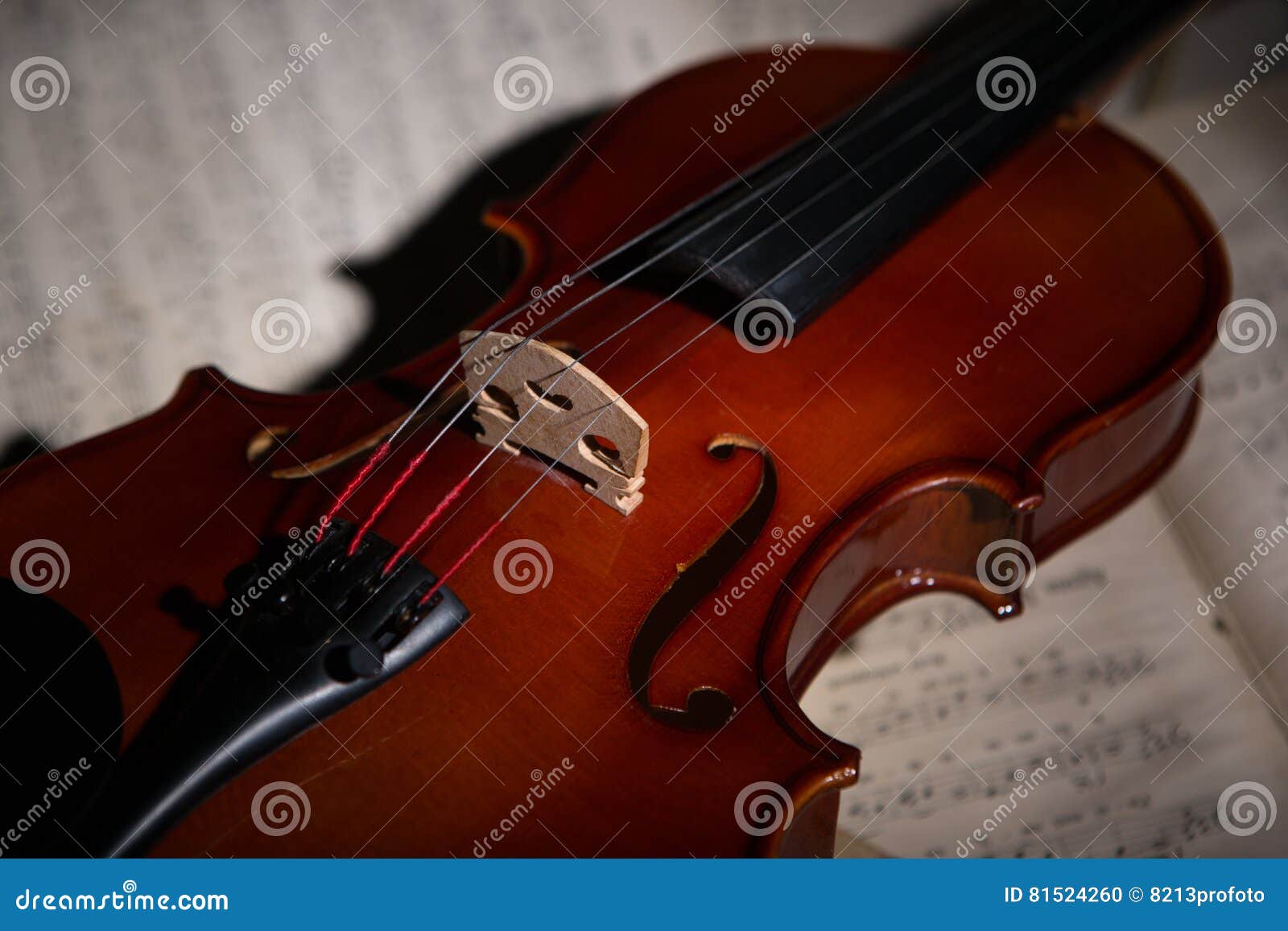 Vintage Violin on the Sheet Music. Stock Photo - Image of note, harmony ...