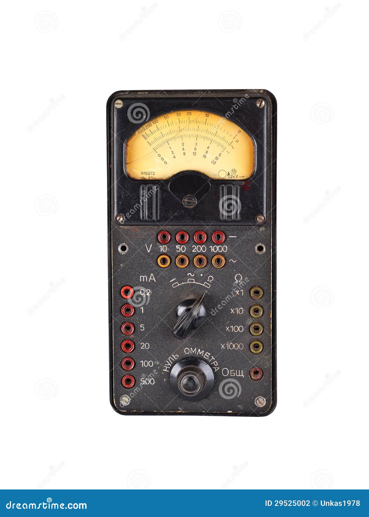 Vintage voltmeter stock photo. Image of glass, measurement - 29525002