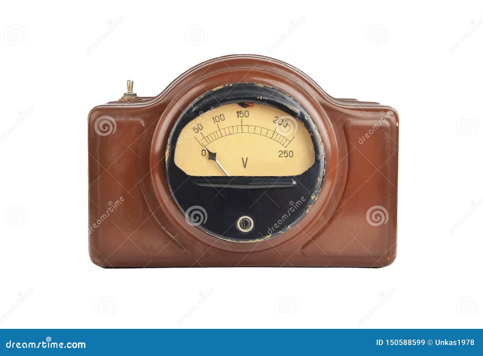 Vintage Voltmeter On White Stock Photography | CartoonDealer.com #202508486