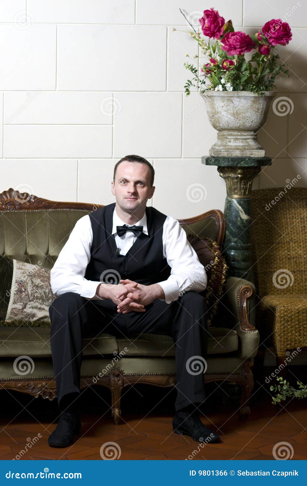 Vintage waiter stock photo. Image of style, retro, elegant - 9801366