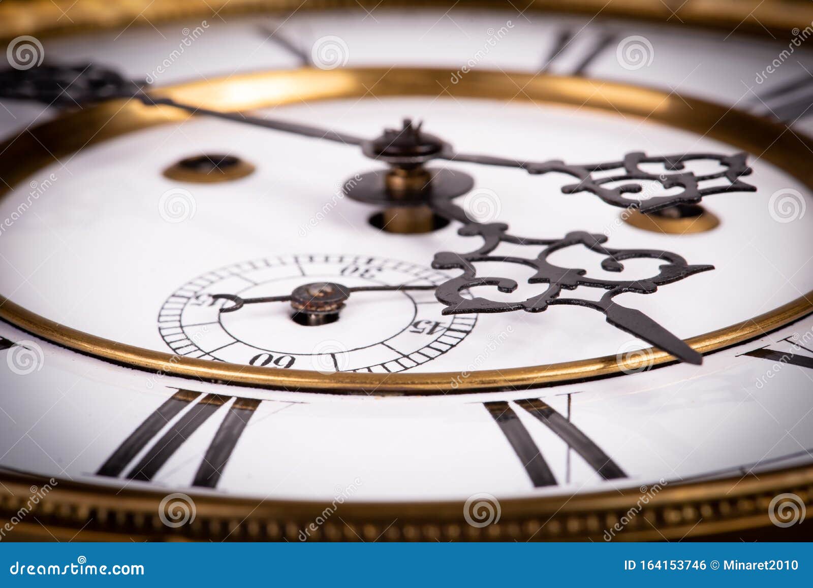 Vintage wall clock face stock photo. Image of abstract - 164153746