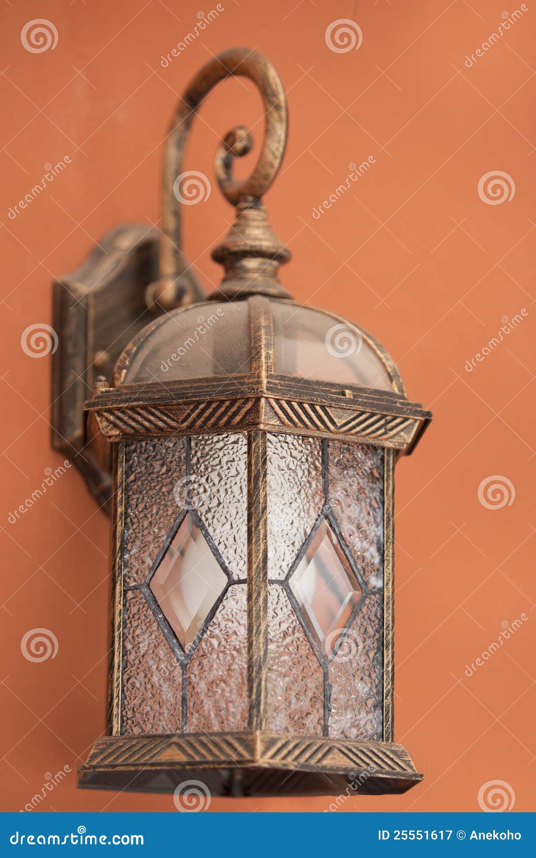 Vintage wall lamp stock image. Image of decor, home, house - 25551617