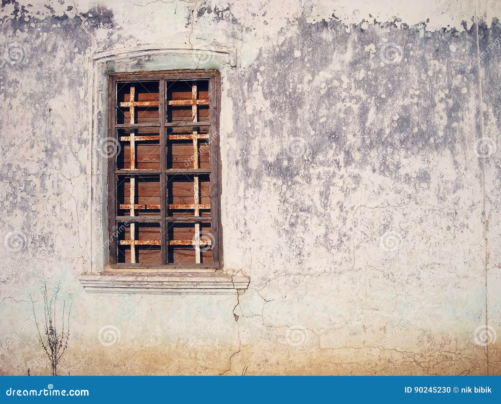 Vintage Wall. the Old Door on the Side and the Backdrop Stock Photo ...