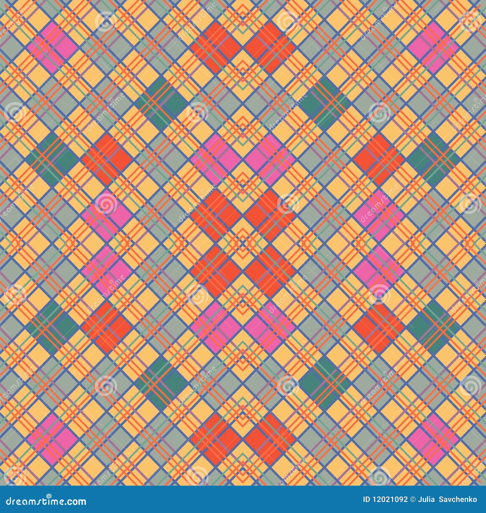 Vintage Wallpape in Checkered Stock Vector - Illustration of clip ...