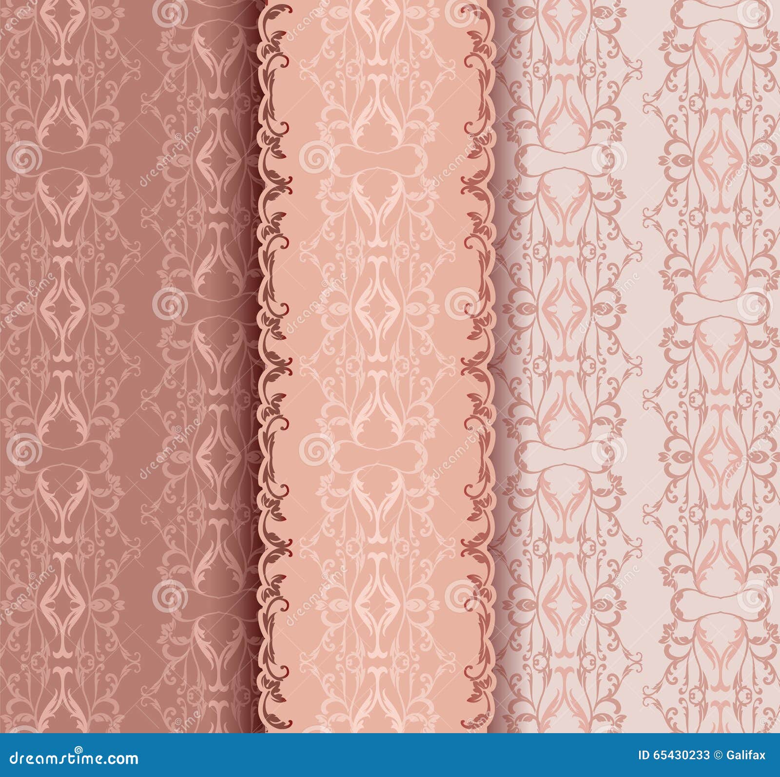 Vintage Wallpaper Pattern Background Stock Vector - Illustration of ...