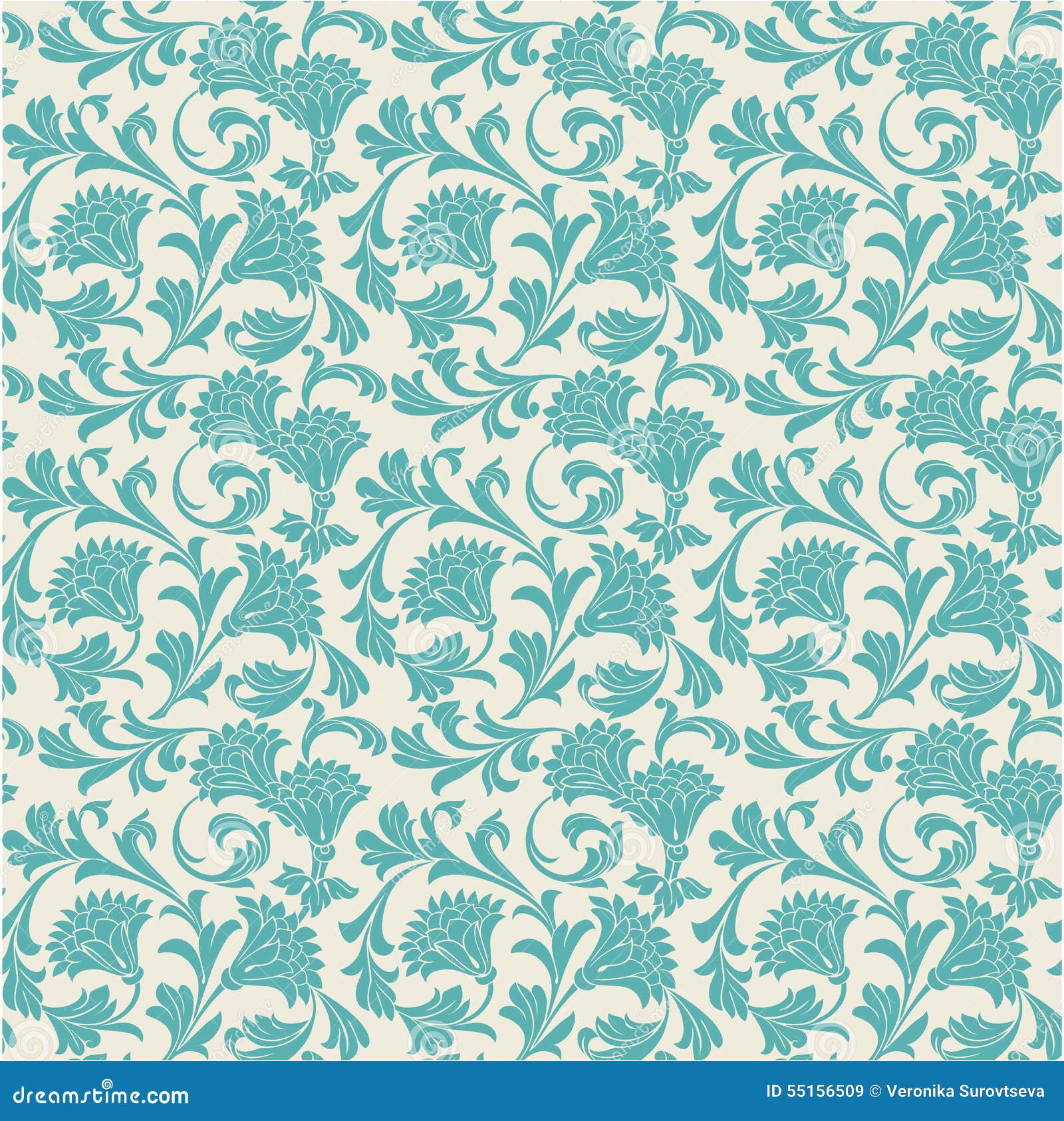 Vintage wallpaper pattern stock vector. Illustration of revival - 55156509