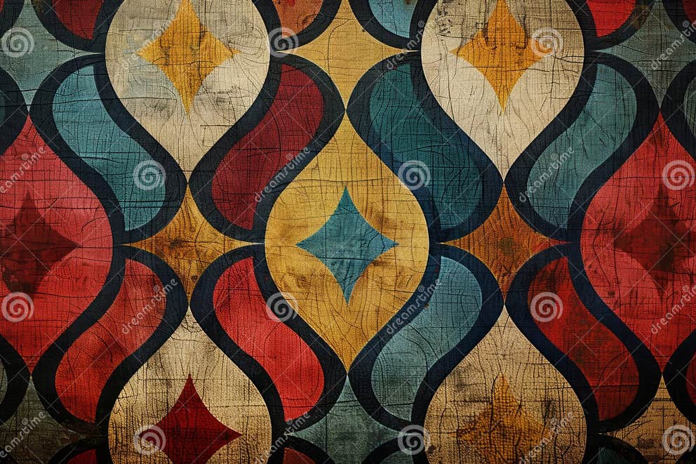Vintage Wallpaper Pattern on the Wall Stock Image - Image of texture, background: 347519175
