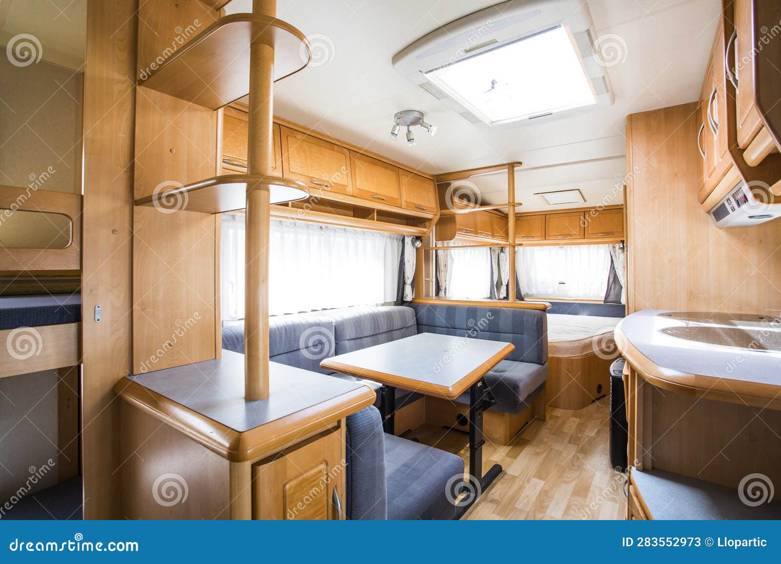 Vintage Wanderlust: Inside the 2001 Caravan Retreat Stock Image - Image ...