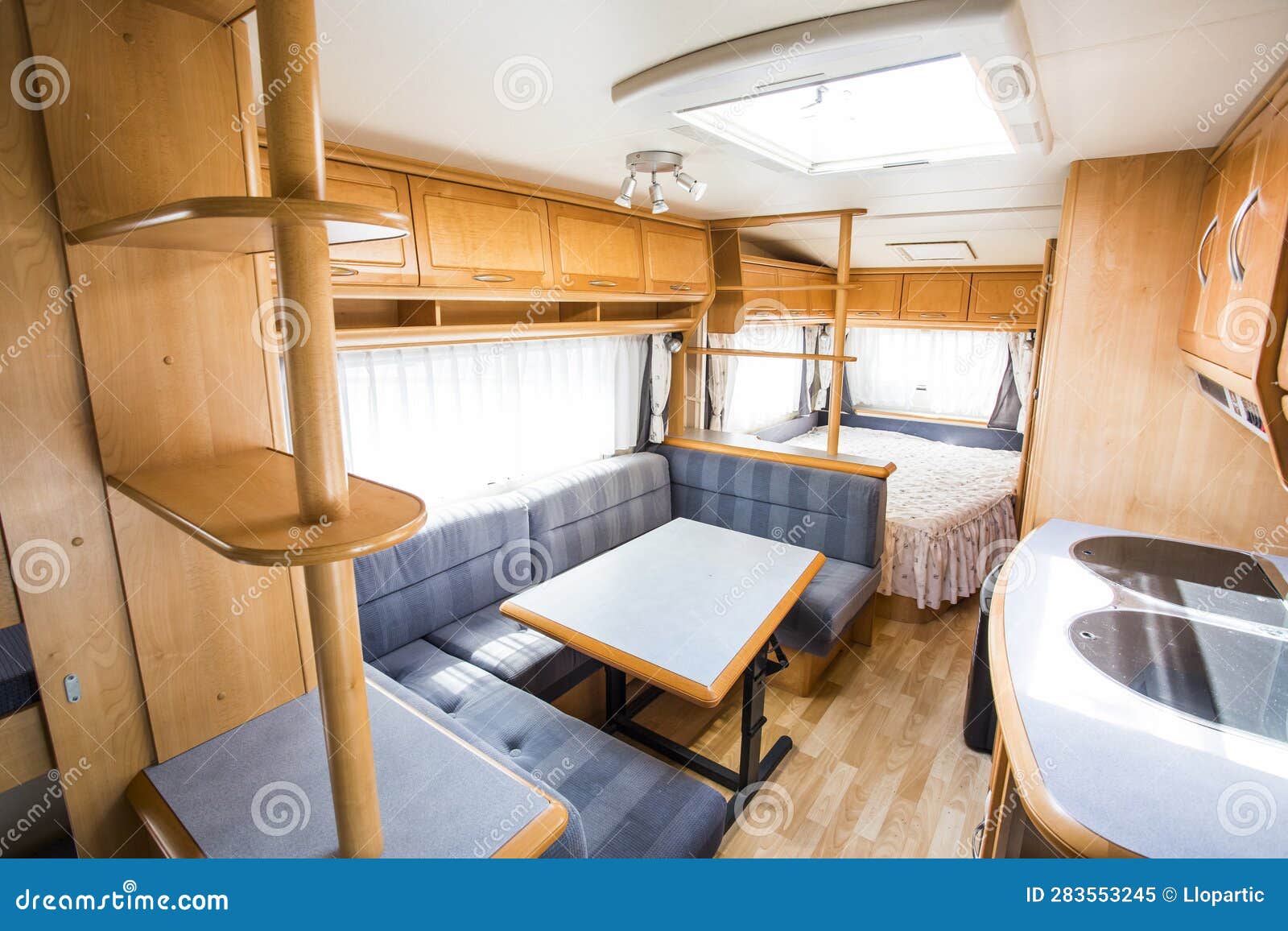 Vintage Wanderlust: Inside the 2001 Caravan Retreat Stock Image - Image ...