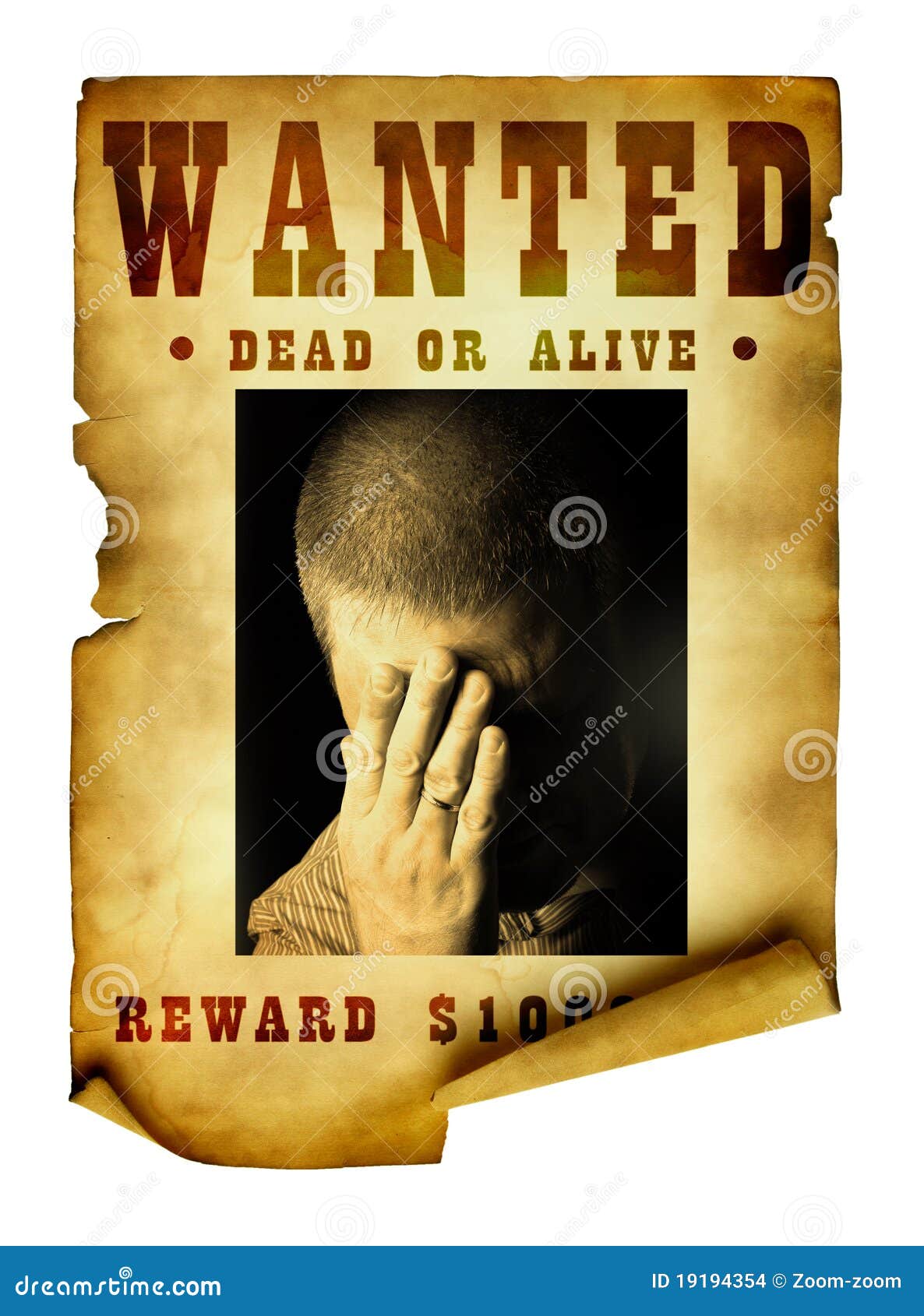 Vintage Wanted Poster Royalty-Free Stock Photo | CartoonDealer.com ...