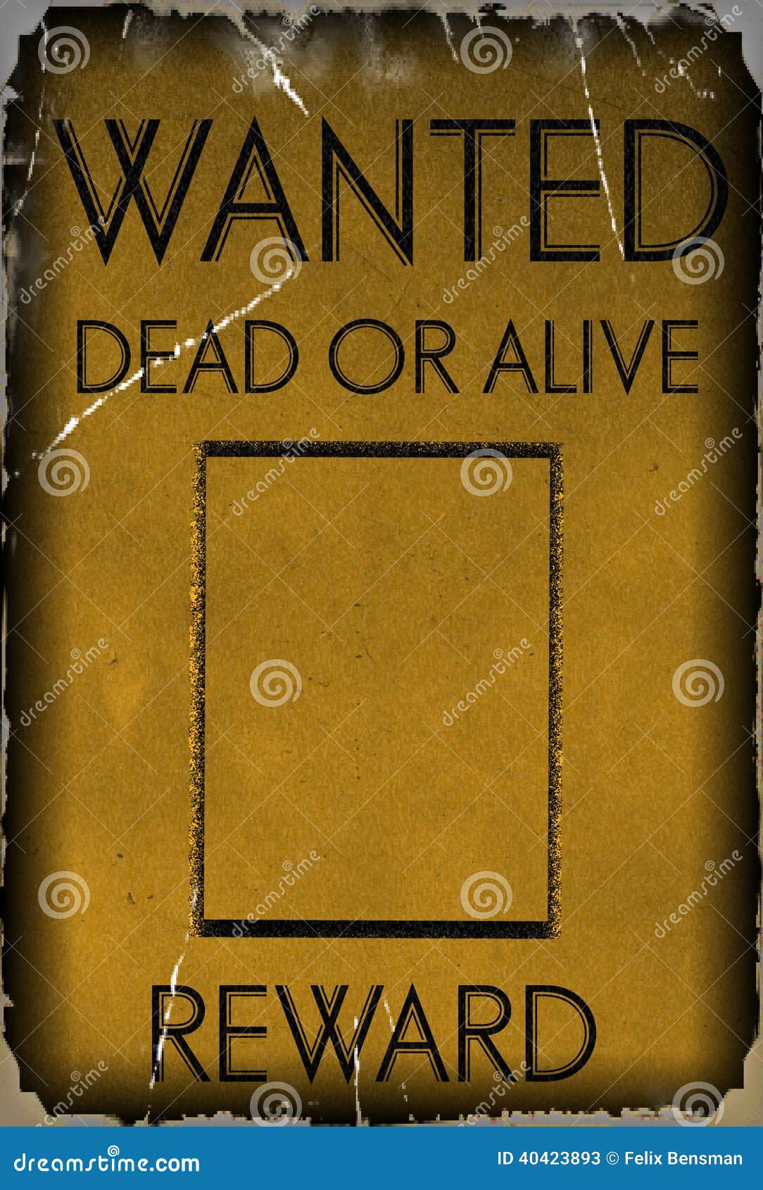 Vintage Wanted Poster Template Stock Image - Image of photo, overlay ...