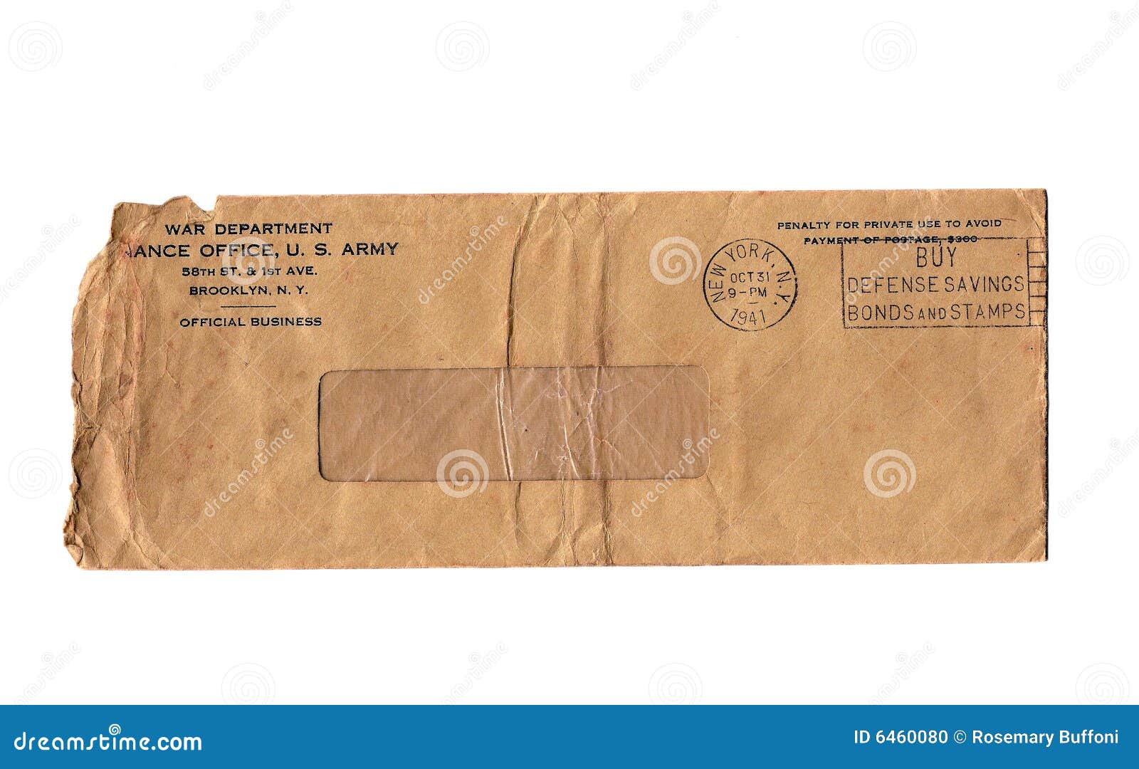 Vintage War Dept Envelope editorial image. Image of postal - 6460080