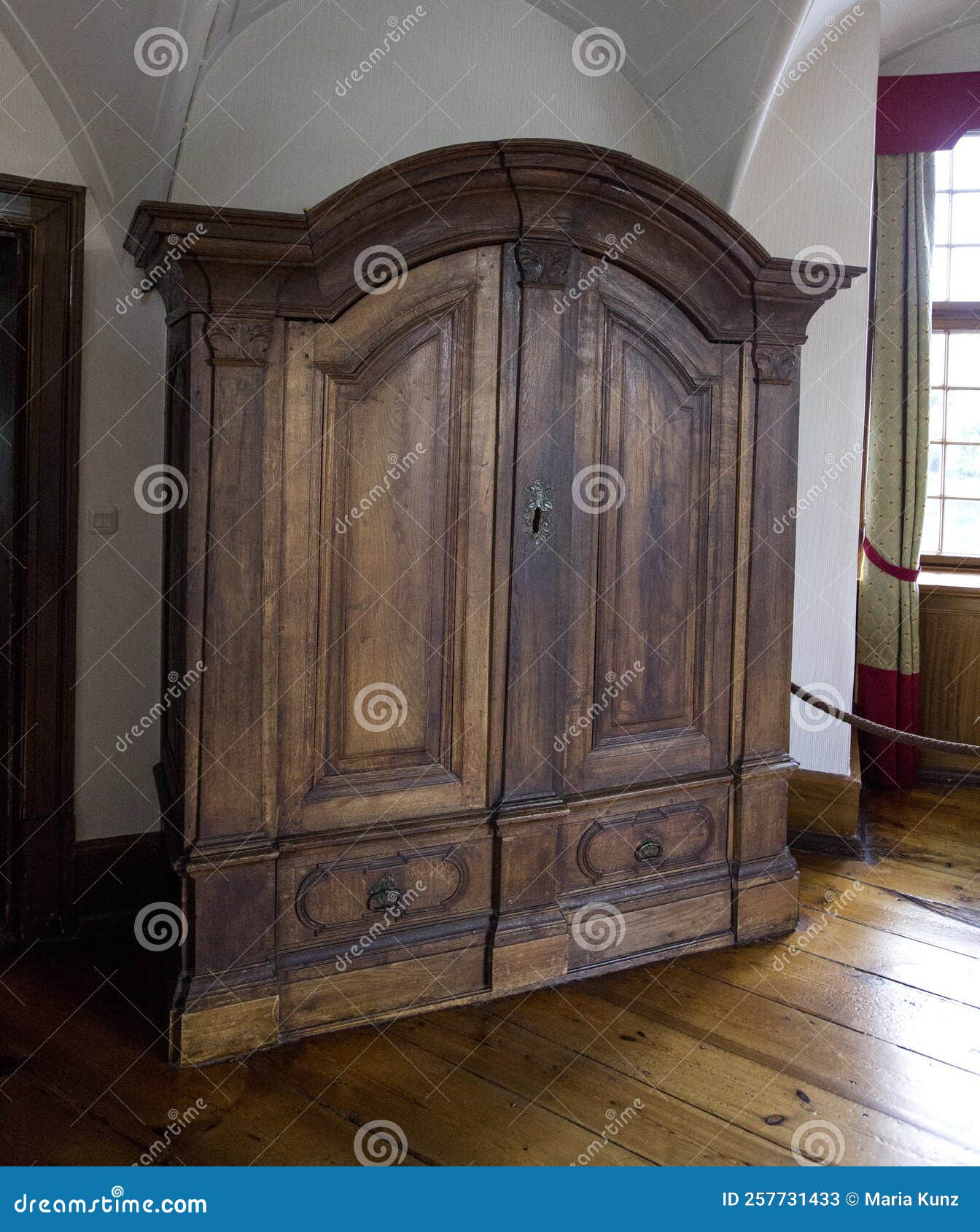 Vintage Wardrobe in the Castle Stock Image - Image of europe, original ...