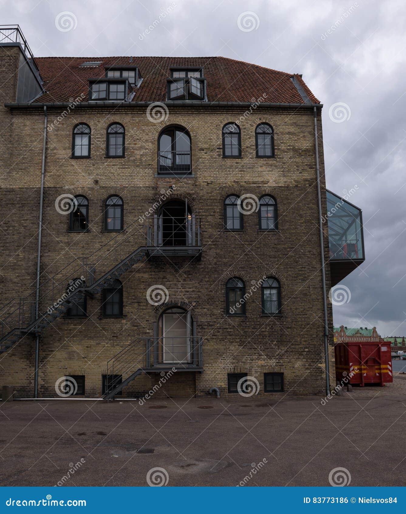 Vintage Warehouses in Copenhagen Stock Photo - Image of classic ...