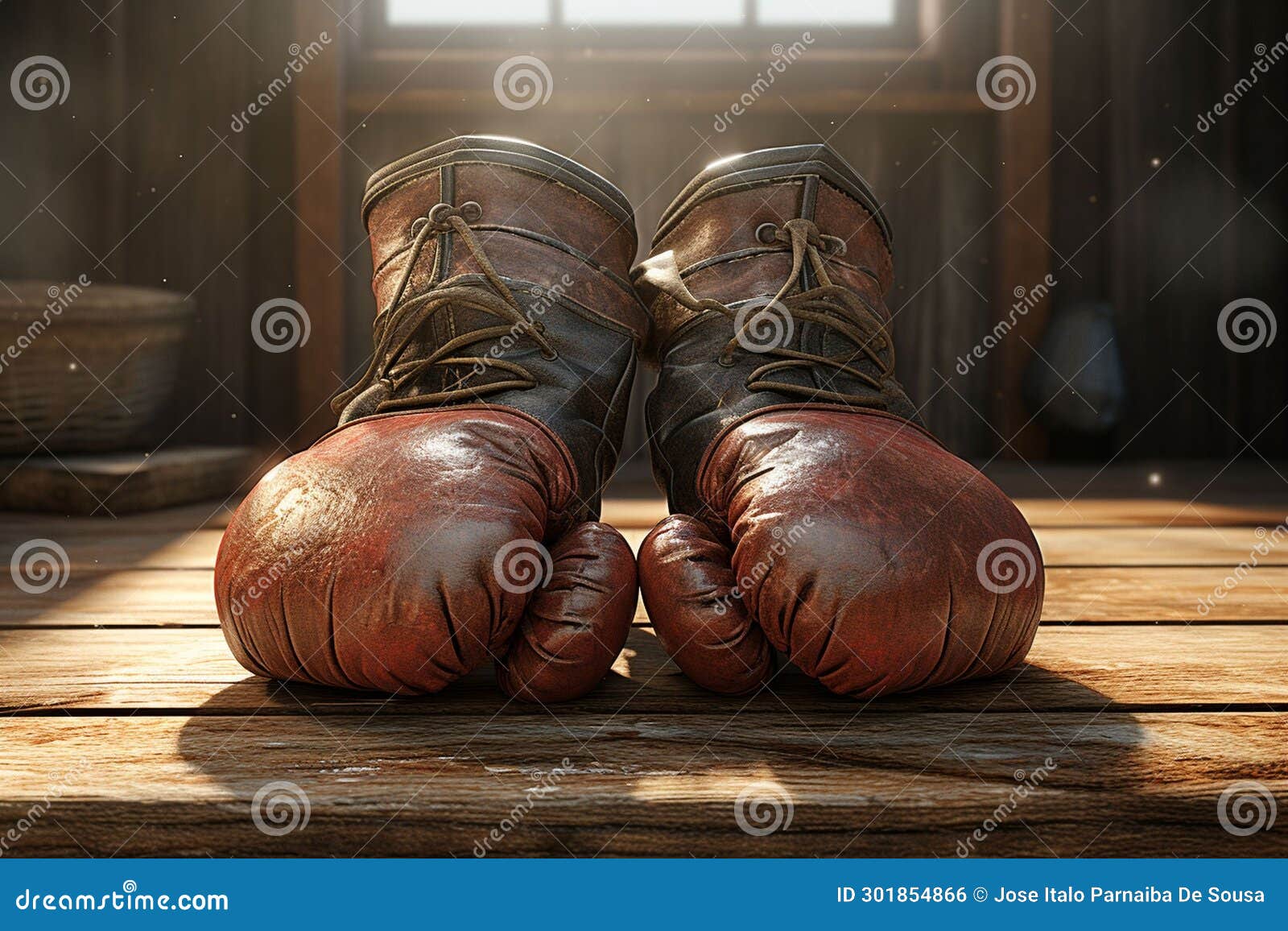 Vintage Warriors Oldfashioned Leather Boxing Royalty-Free Stock ...