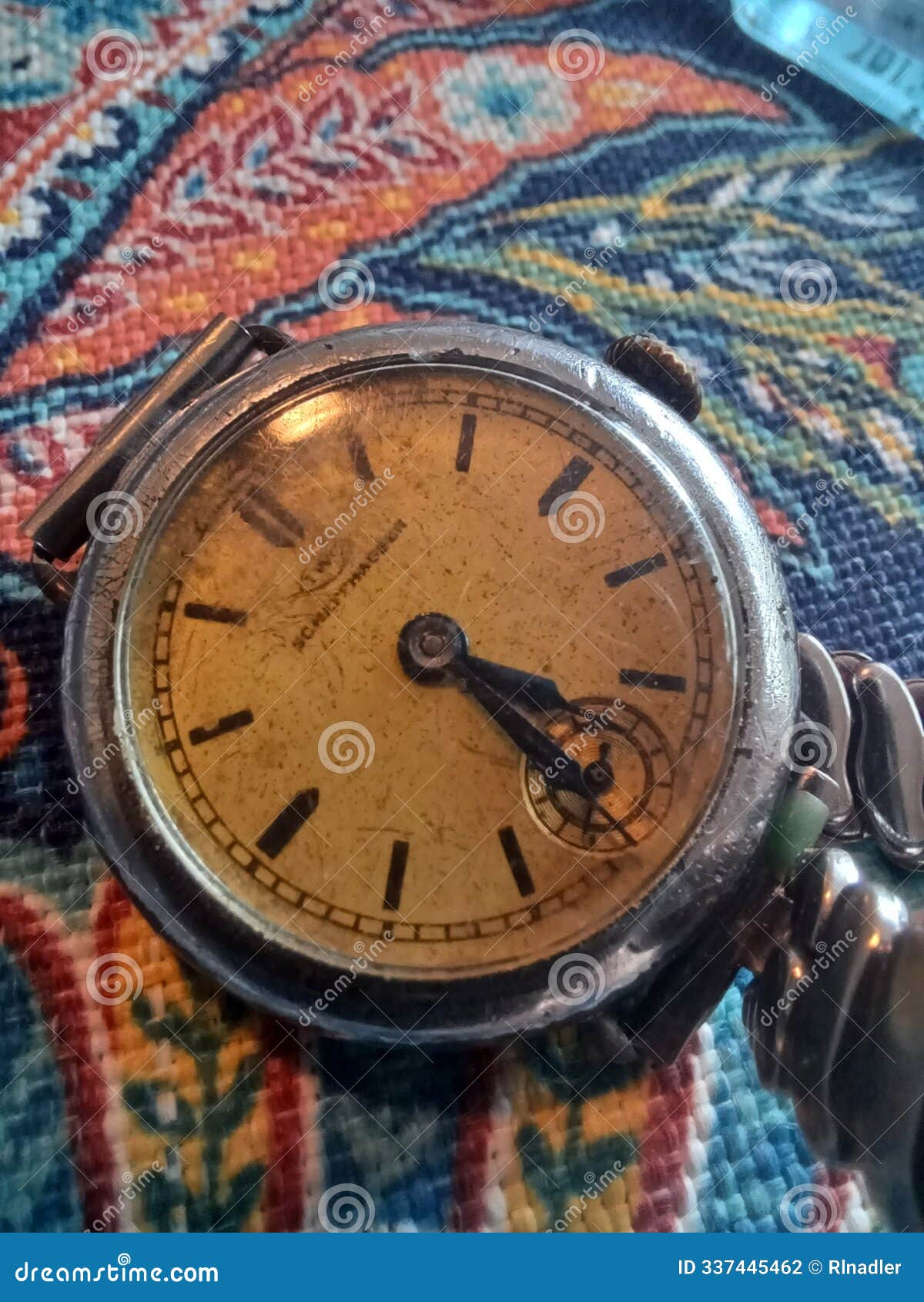 Vintage Watch Face with Character Stock Photo - Image of wristwatch ...