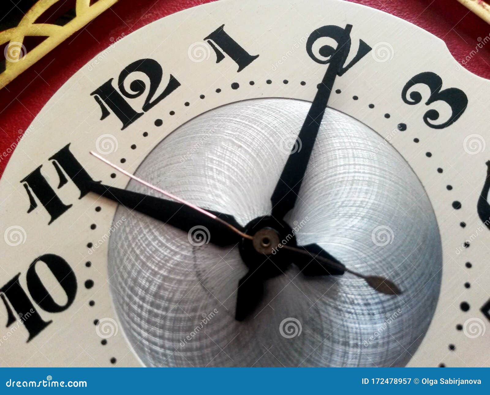 Vintage Watch with a Large Dial, Macro Numbers Stock Image - Image of ...