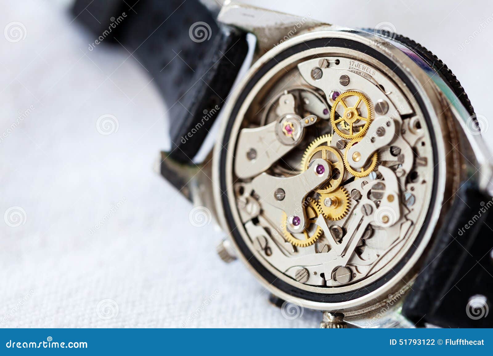 Vintage watch movement stock photo. Image of minutes - 51793122
