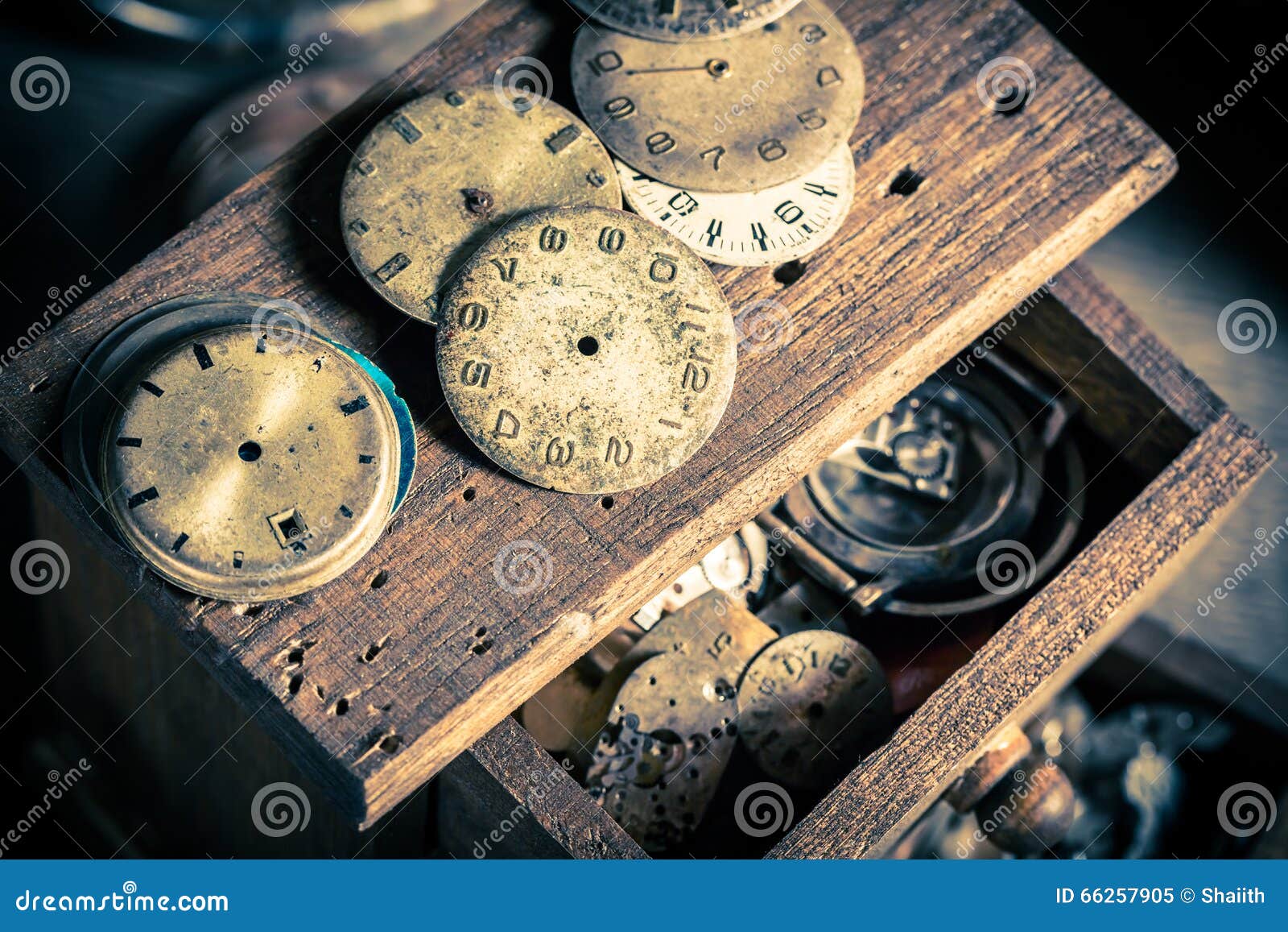 Vintage Watchmaker S Room Full of Clocks Stock Image - Image of concept ...