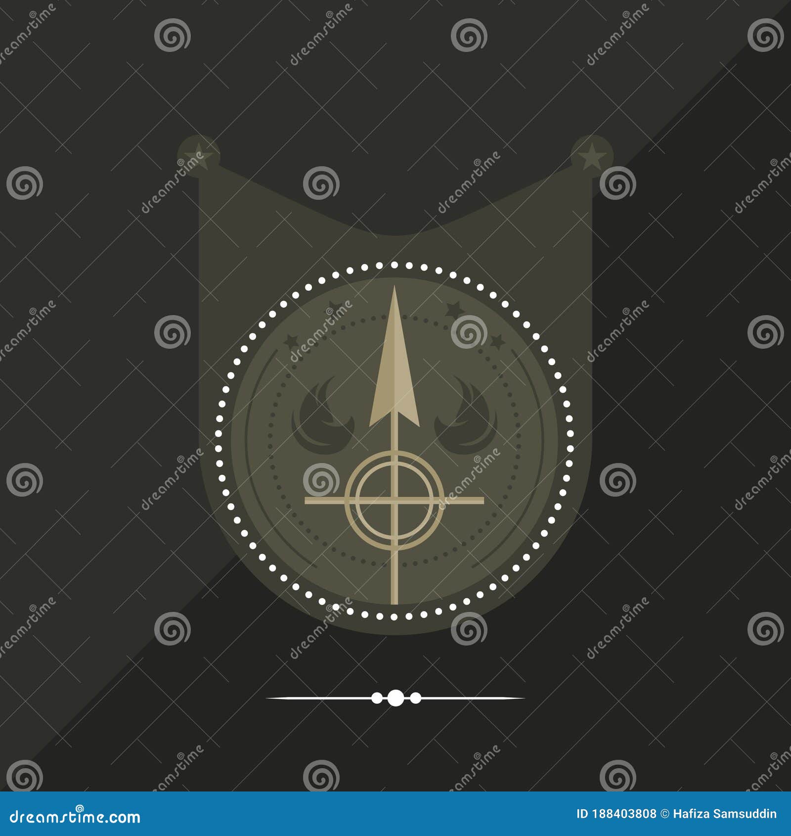 Vintage Weather Vane Label. Vector Illustration Decorative Design Stock ...