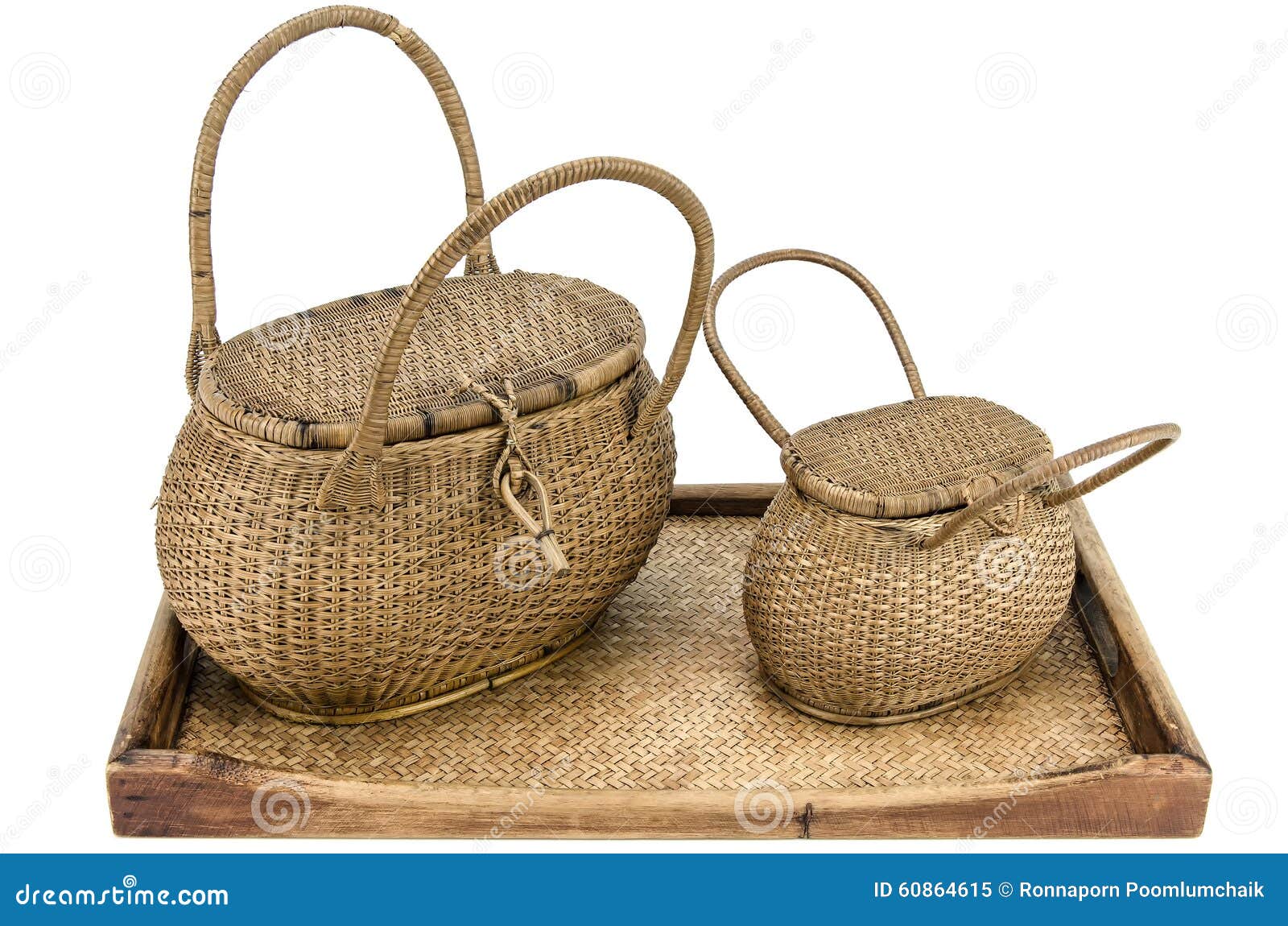 Vintage Weave Wicker Basket Stock Image - Image of wicker, shopping ...