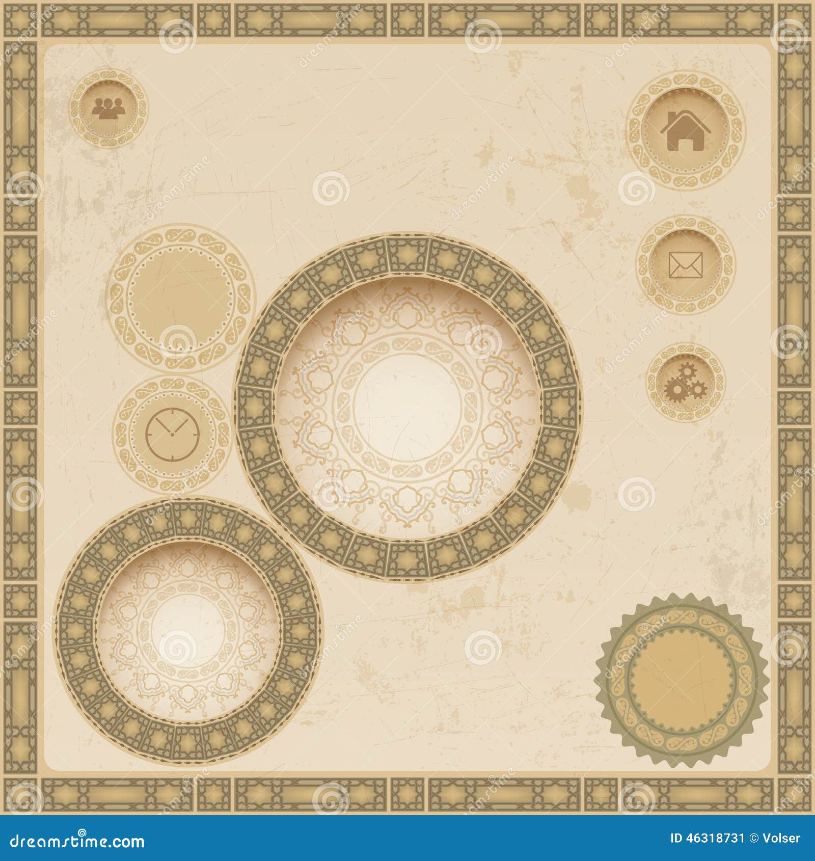 Vintage Web background stock vector. Illustration of decorative - 46318731