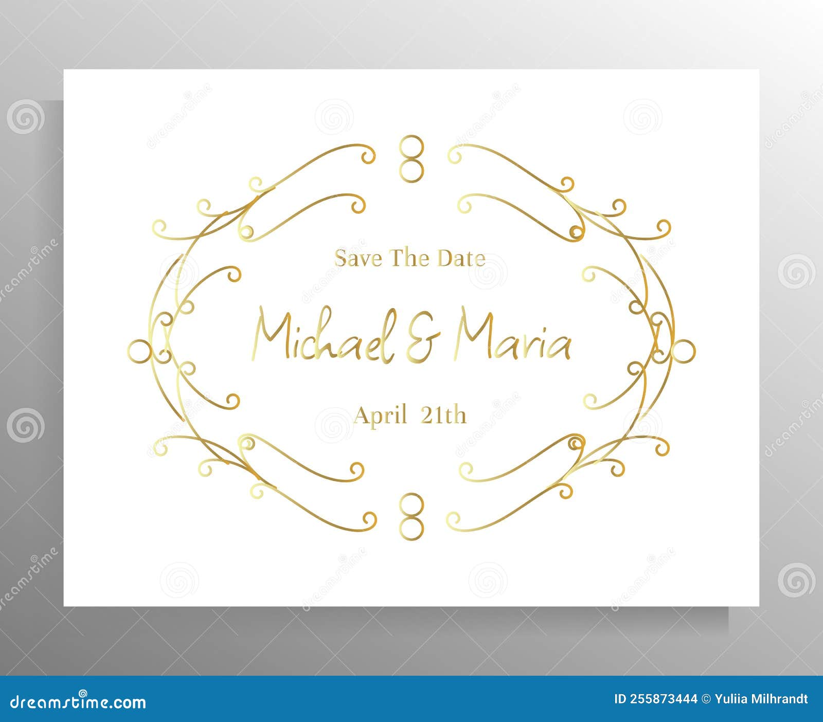 Vintage Wedding Invitation Design. Card, Poster Stock Illustration ...