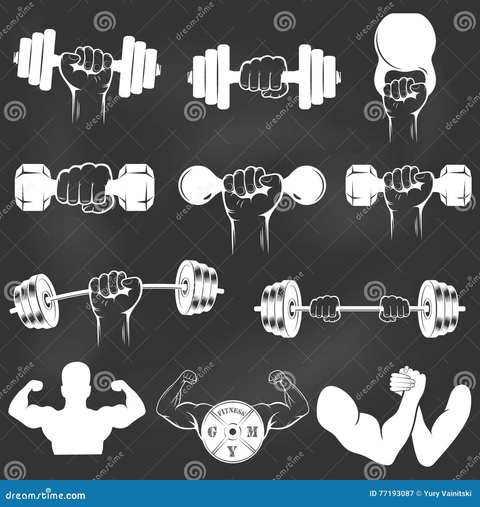 Vintage Weight Lifting Label and Sticker. Stock Vector - Illustration ...