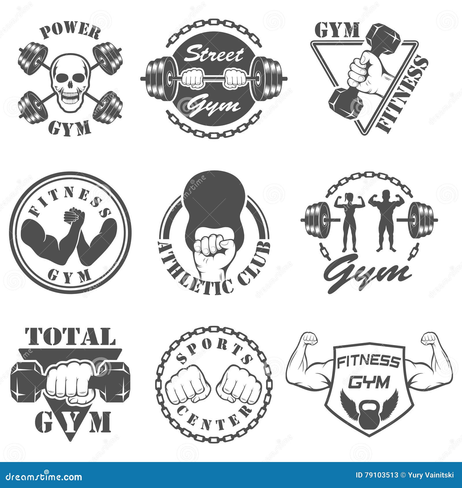 Vintage Weight Lifting Label and Sticker Stock Vector - Illustration of ...