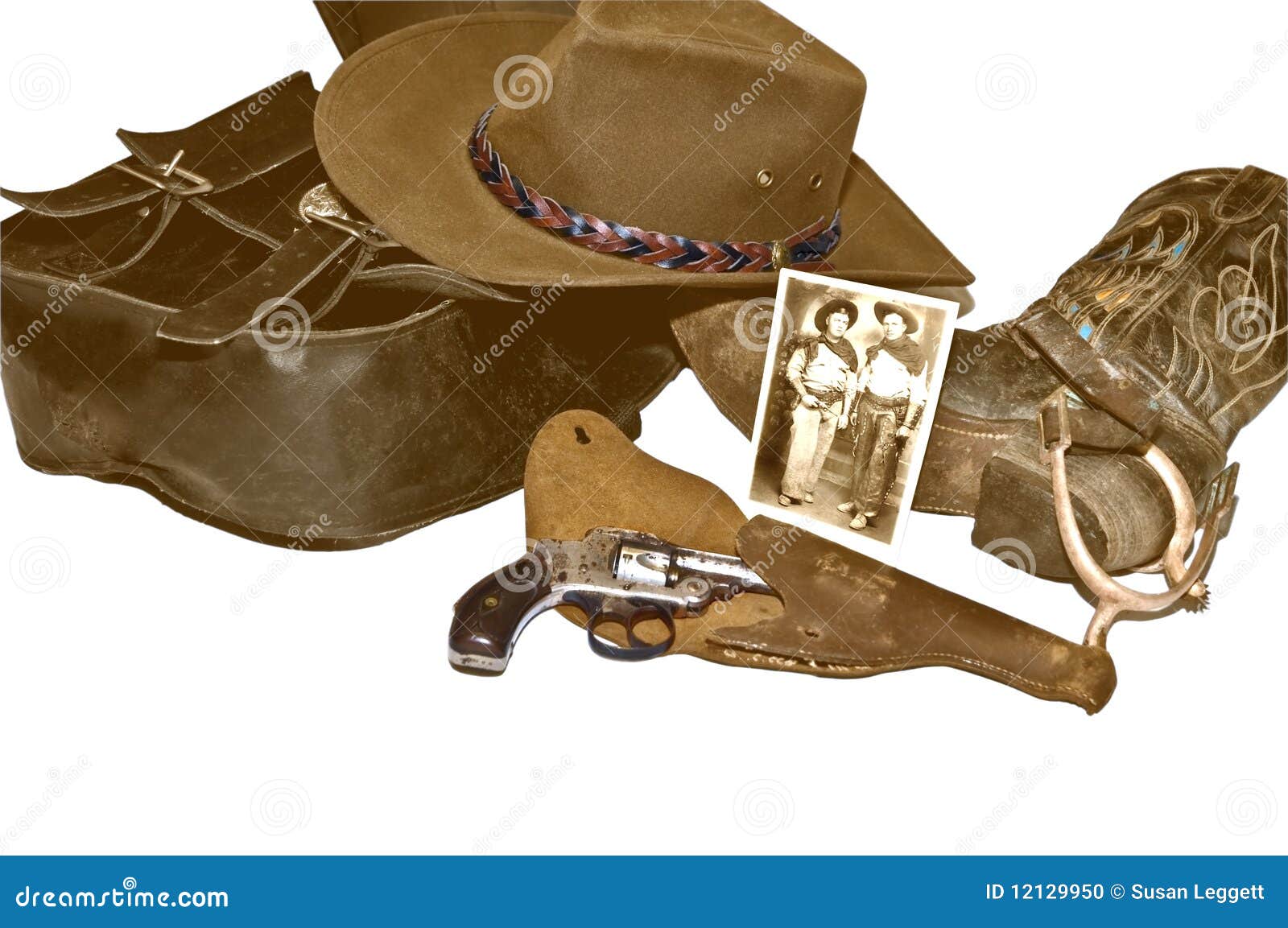 Vintage Western Collection/Sepia Stock Photo - Image of attire ...