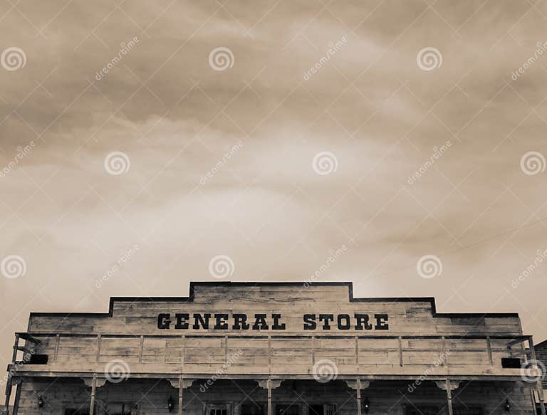 Vintage Western General Store Stock Image - Image of postcard, tourism ...