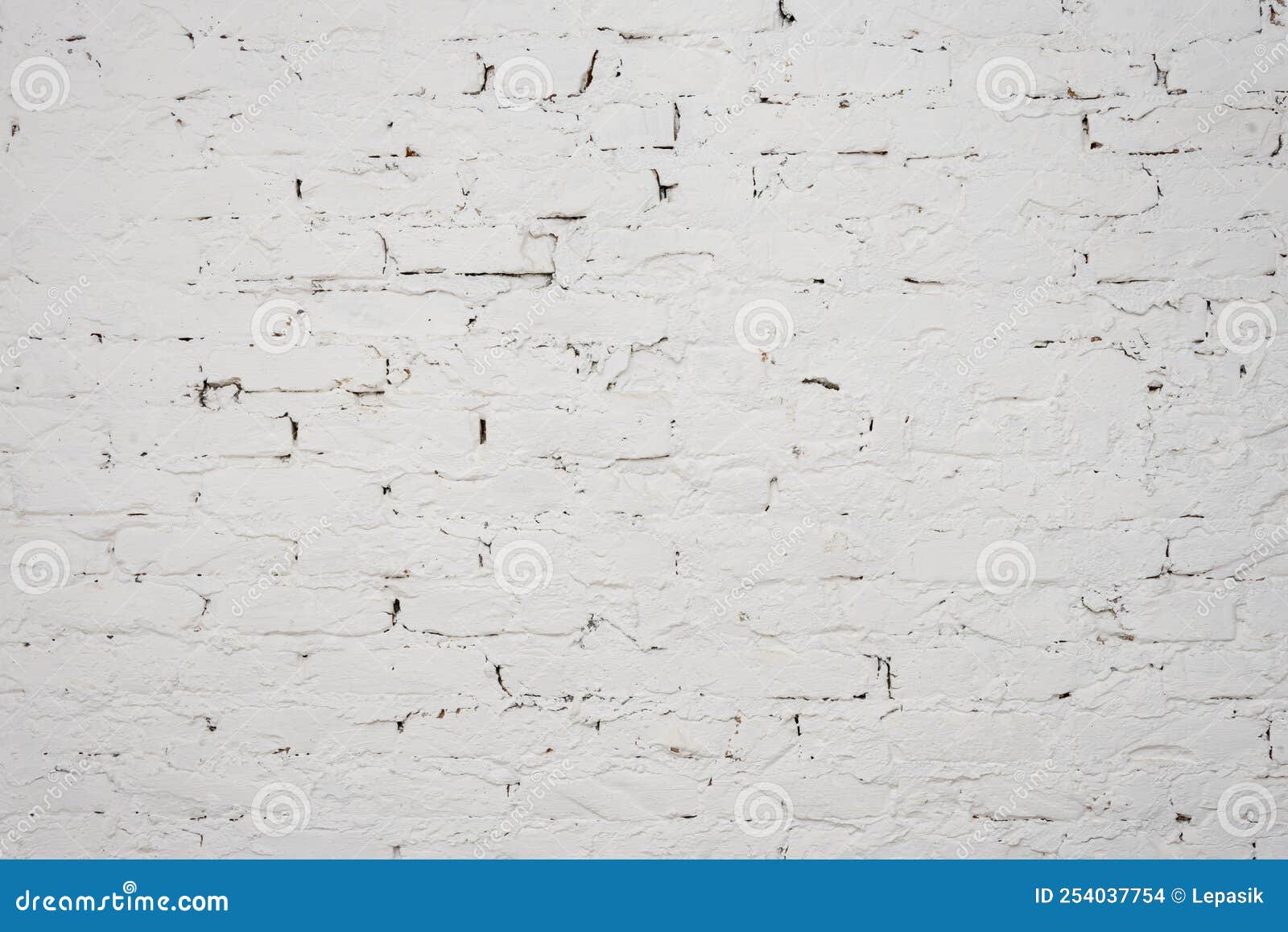 Vintage White Brick Wall Texture for Design. Panoramic Background for ...