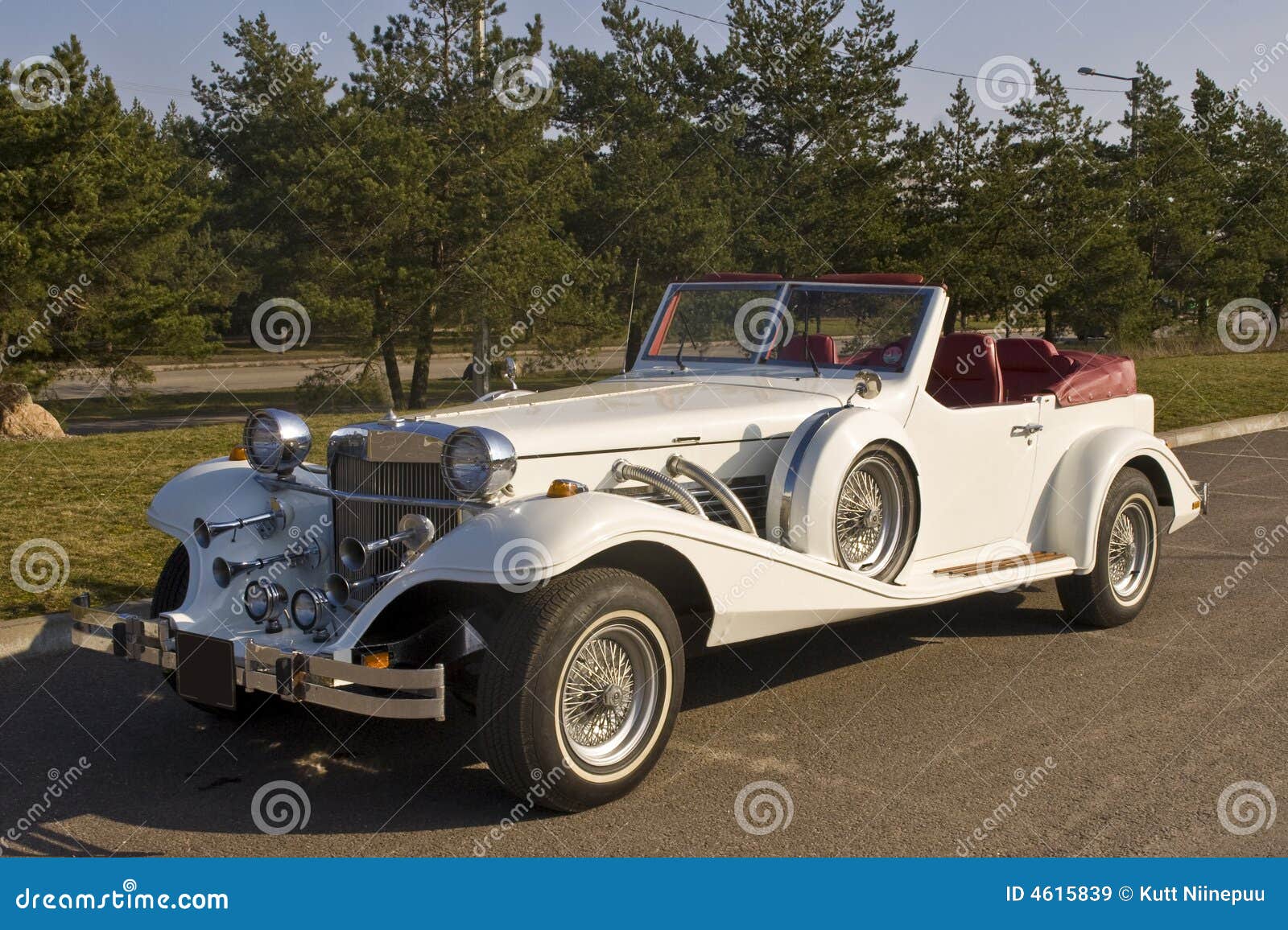 Vintage white car stock image. Image of motor, historic - 4615839