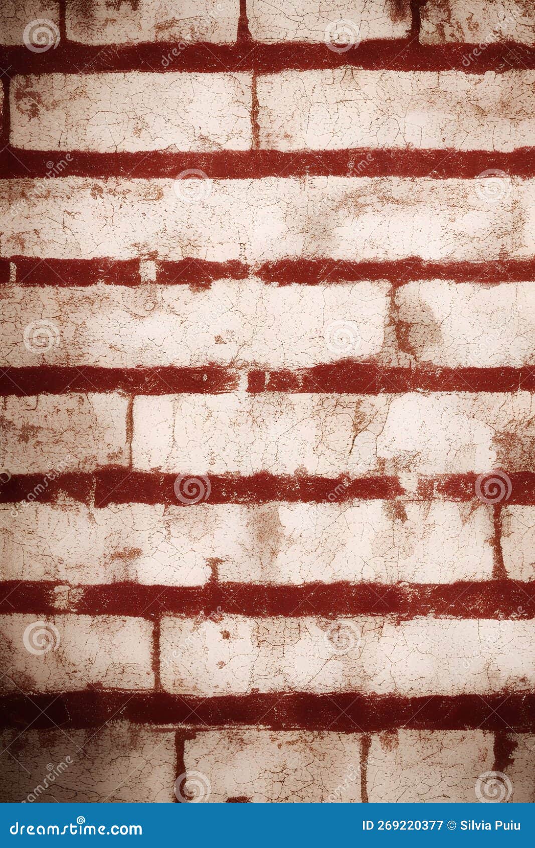 Vintage White and Red Bricks Background. Generative AI Stock ...