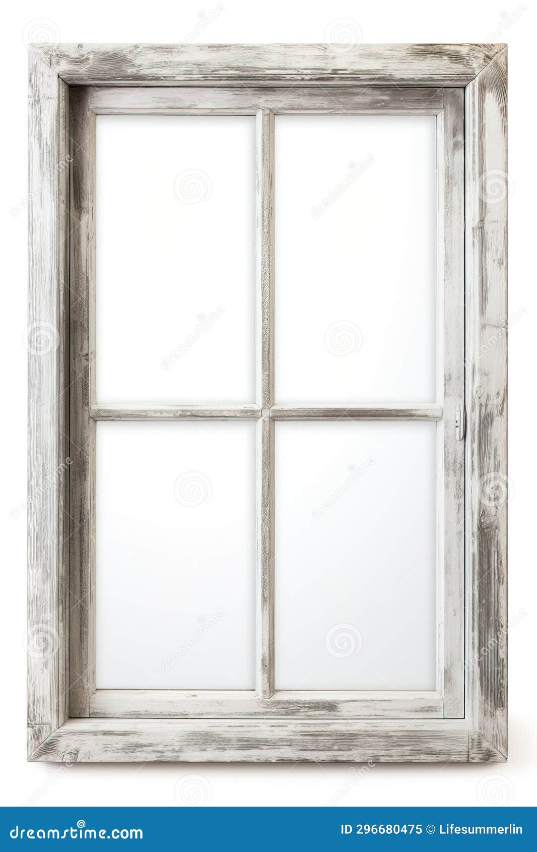 Vintage White Wood Window Frame Isolated Stock Illustration ...
