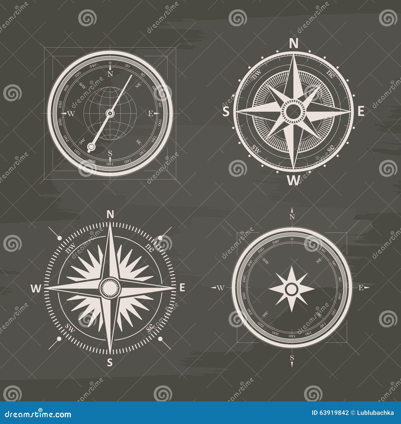 Vintage Compasses Set Stock Illustrations – 118 Vintage Compasses Set ...