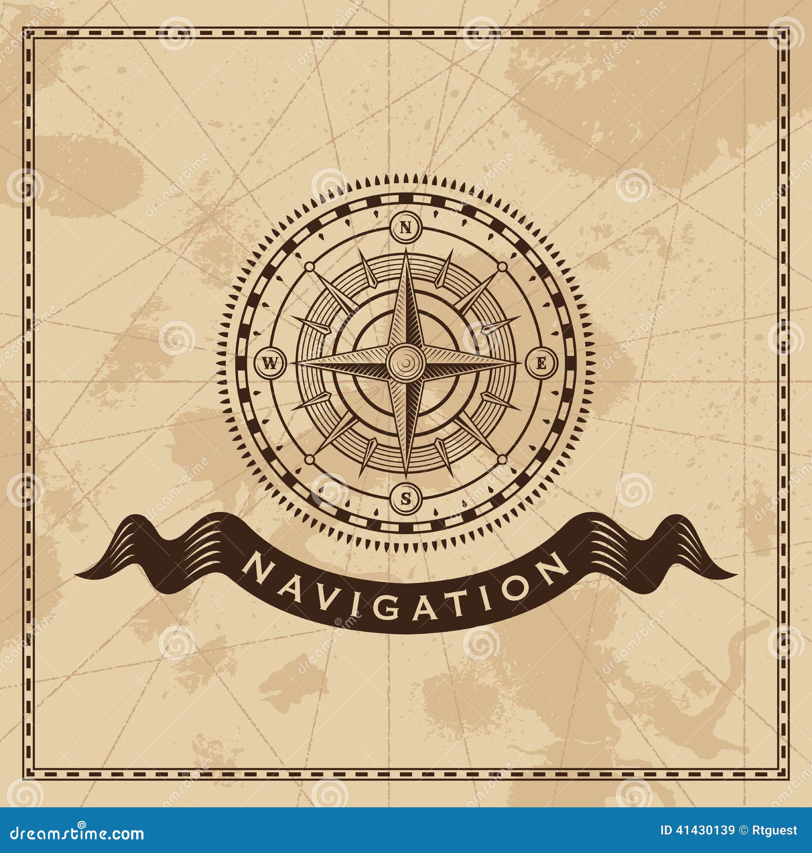 Vintage Wind Rose Nautical Compass Stock Vector - Illustration of ...