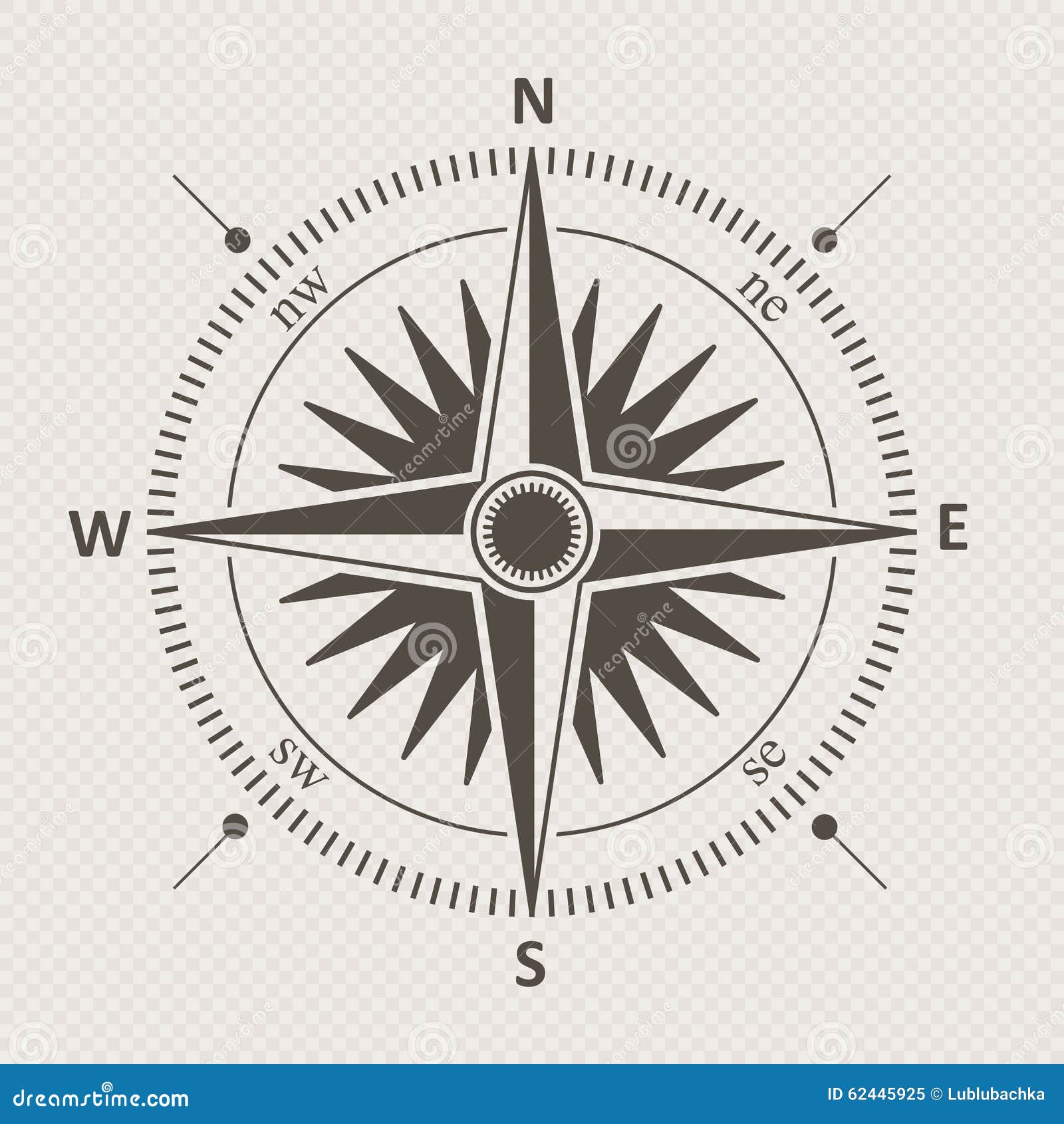 Vintage Wind Rose Vector Illustration Stock Vector - Illustration of ...
