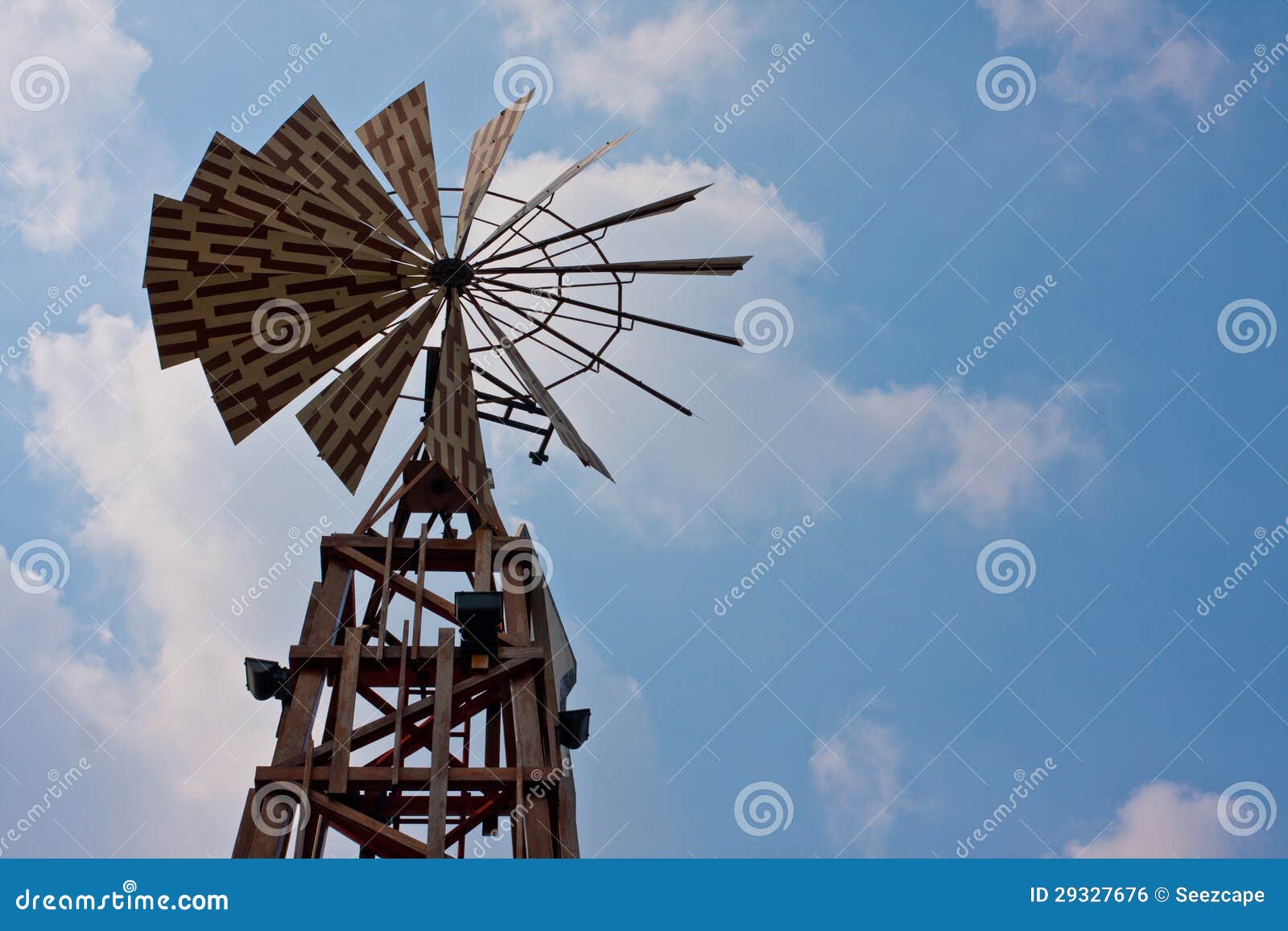 Vintage Wind Turbine stock photo. Image of climate, countryside - 29327676