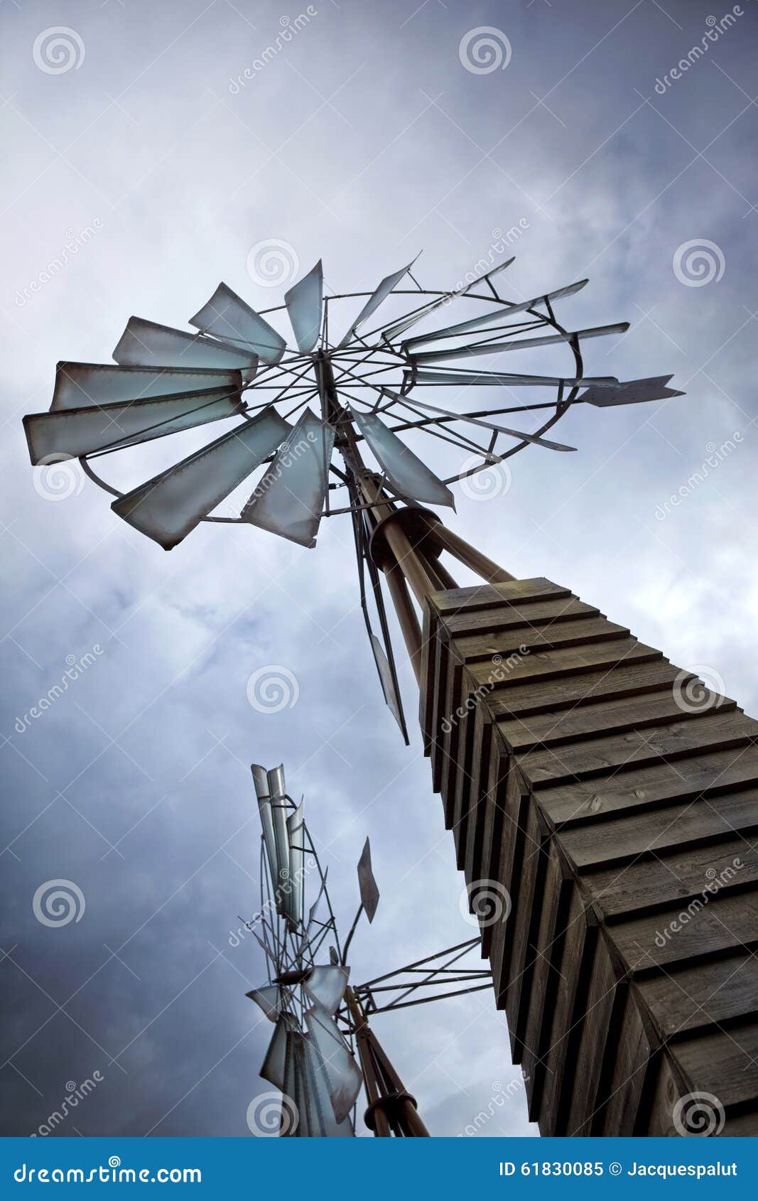 Vintage wind turbine stock image. Image of structure - 61830085