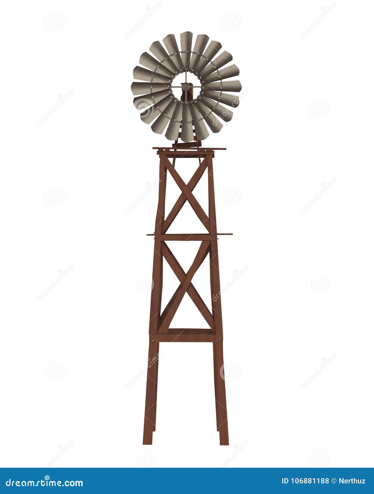 Windmill Isolated On White Background. Design Elements For Logo, Label ...