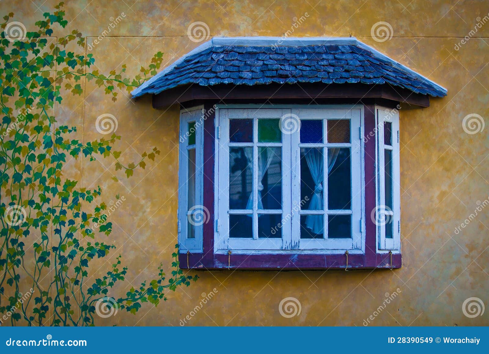 Vintage window stock image. Image of architecture, yellow - 28390549